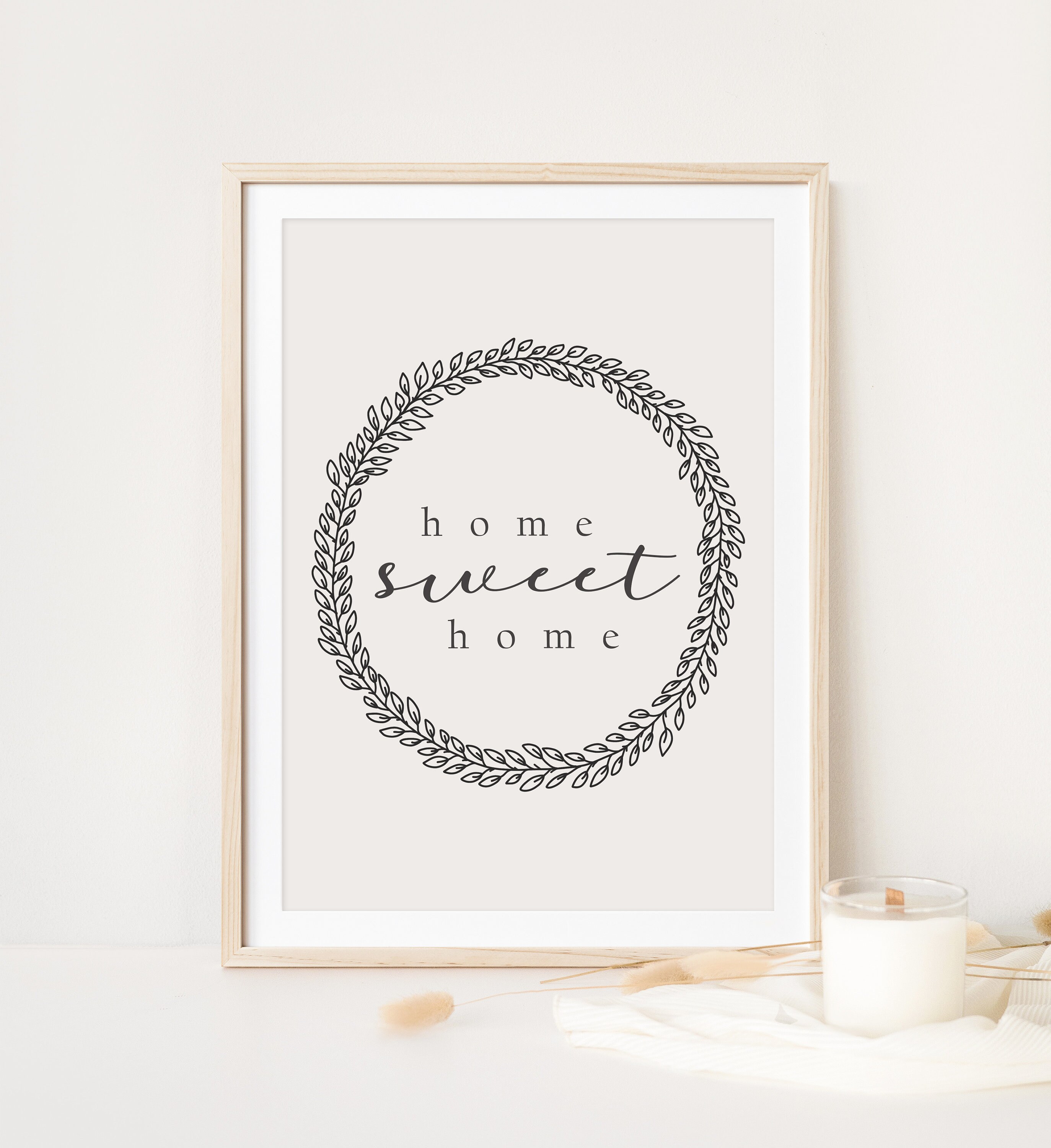 Hand Drawn Simple Minimalist Wreath Set, Sketched Line Art, PNG Clip ...