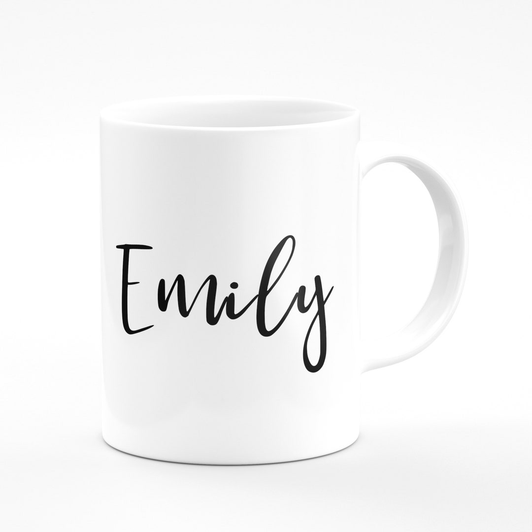 Custom Name Mug, Personalized Mug, Custom Mug, Name Mug, Floral Mug ...