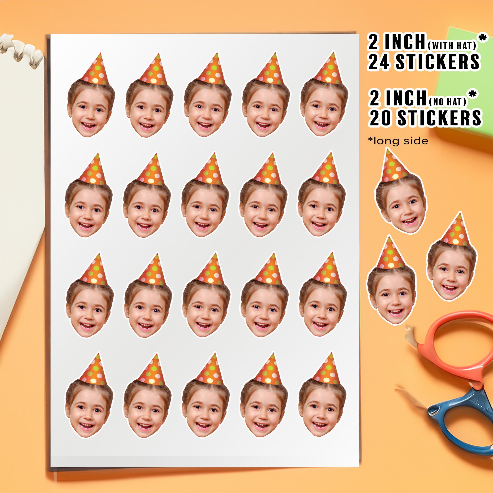 Personalized Stickers Face Sticker Custom Face Stickers Birthday Party ...