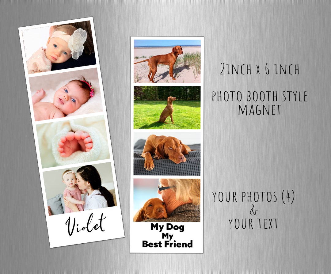 Photo Booth Style Magnet Fridge Magnet Custom Photo Magnet - Etsy