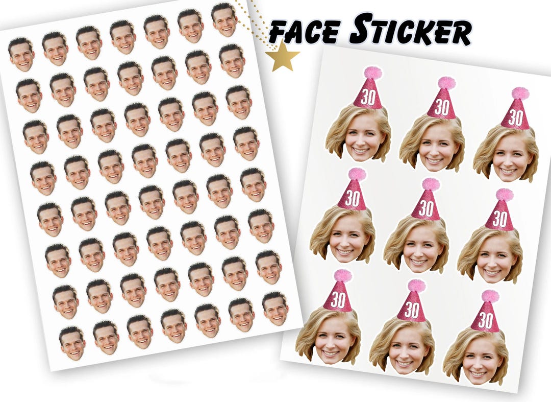 Face Sticker, Custom Face Sticker, Custom Photo Sticker, Custom Photo ...