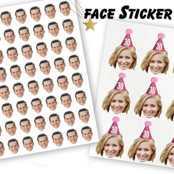 Custom Face Stickers - Etsy