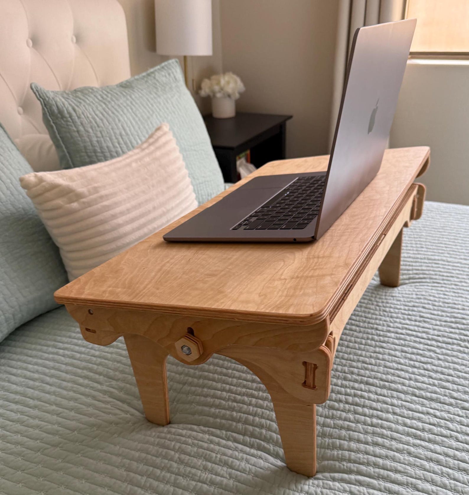 Minimalist Birch Folding Laptop Bed Table – Work & Relax in Style! - Etsy