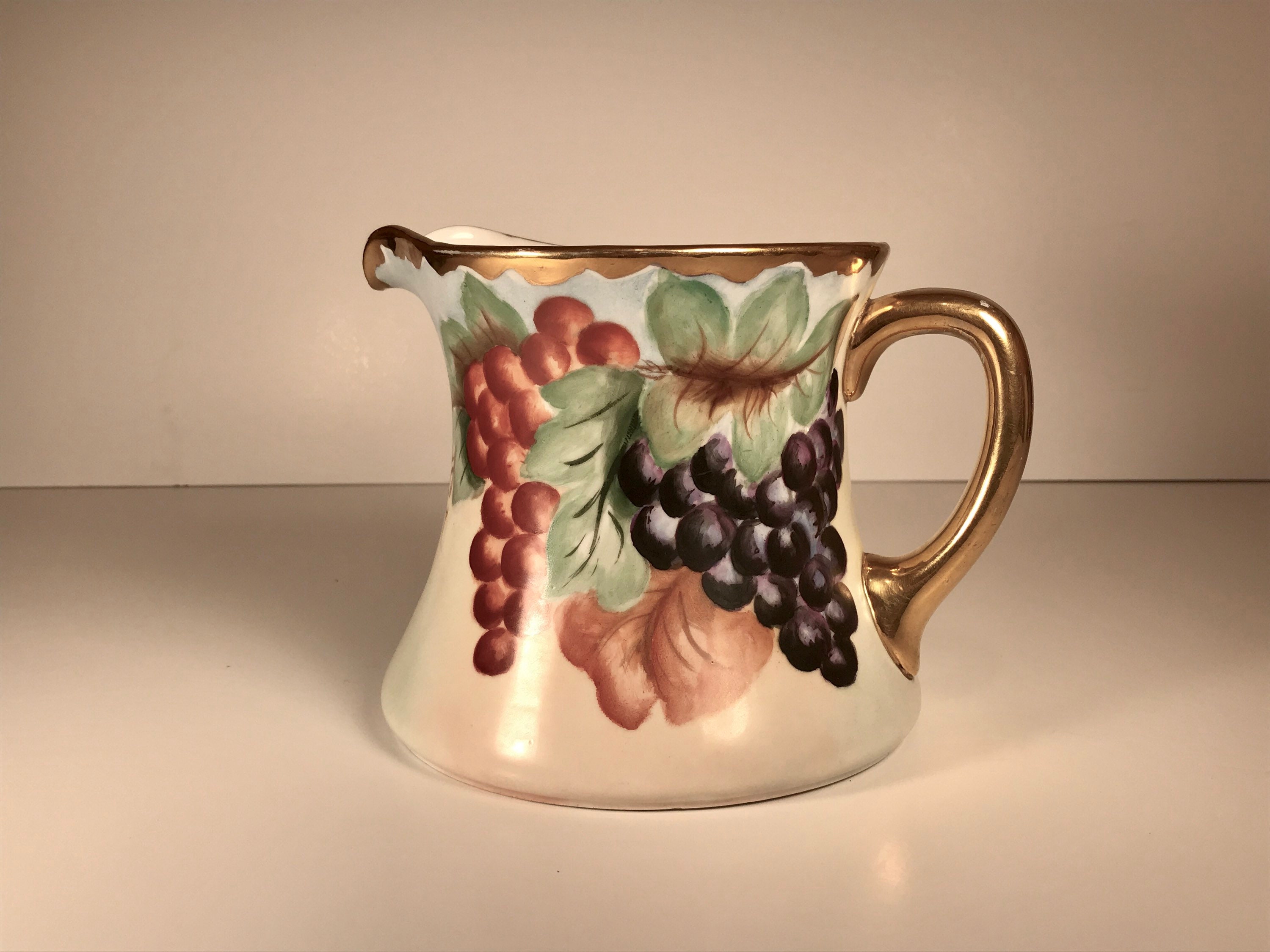 Sale Large W.G Limoges Grape Design Pitcher Hand painted - Etsy