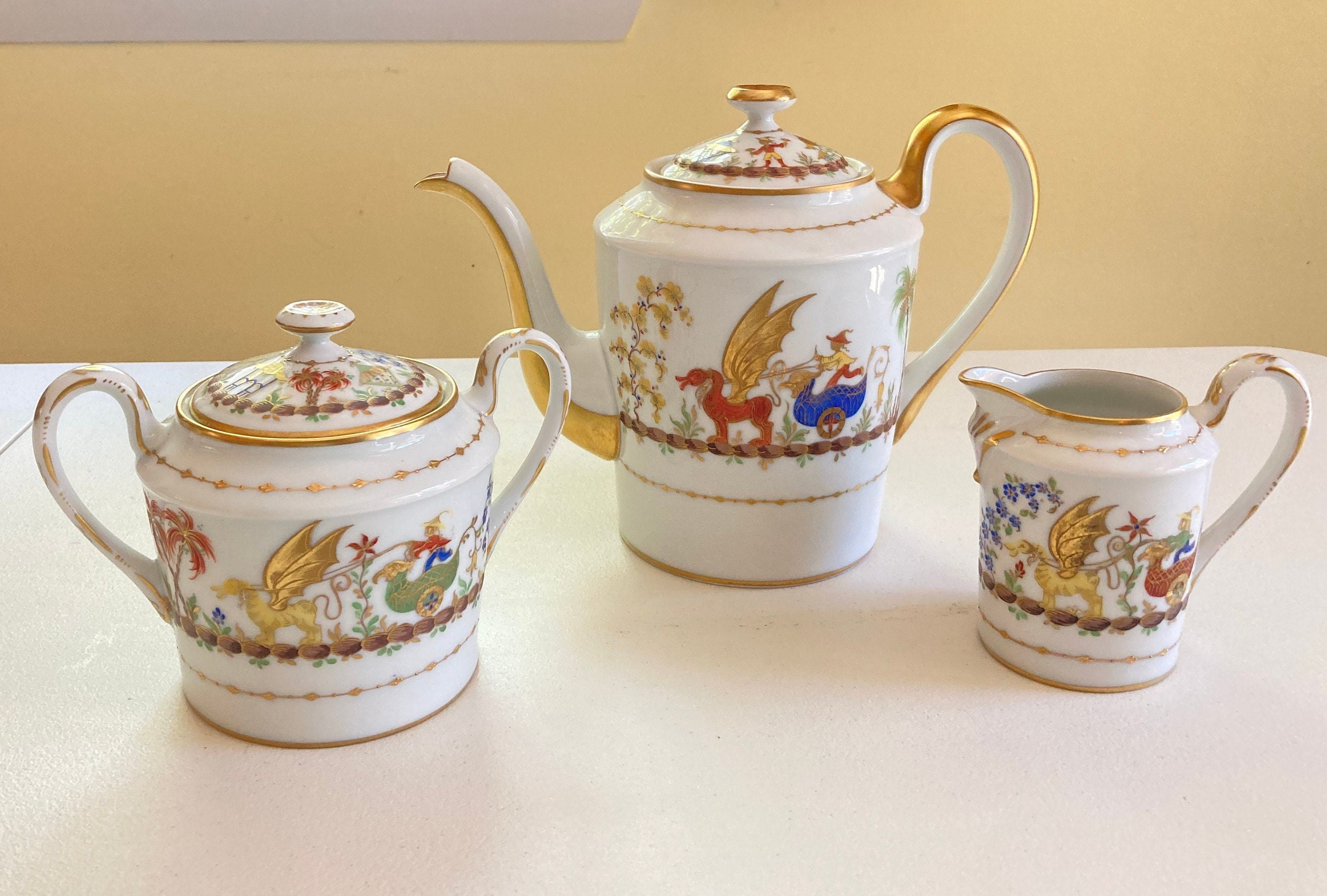 Tiffany & Co. Le Tallec France Porcelain Tea Service in Cirque Chinois ...