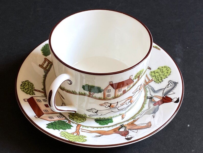 Coalport hunting Scene Coffee Cup and Saucer Fox - Etsy