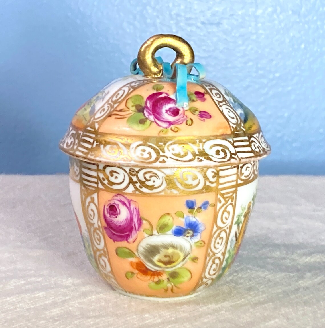 Rare! Meissen Augustus Rex "ar" Mark Porcelain Custard Cup, for Helena ...