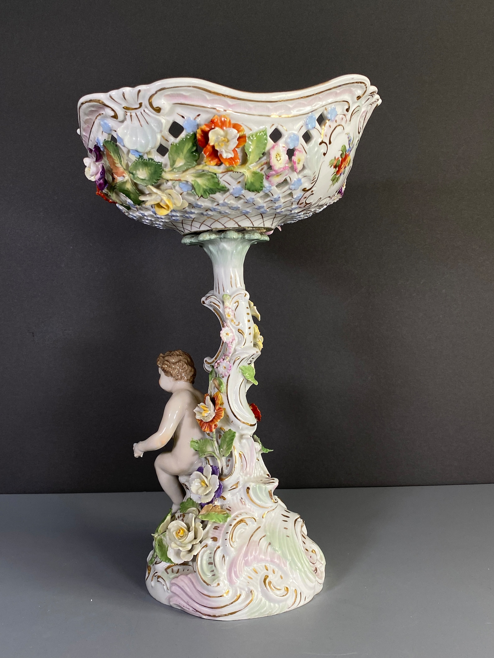 Carl Thieme Potschappel Dresden Porcelain Figural Centerpiece With ...