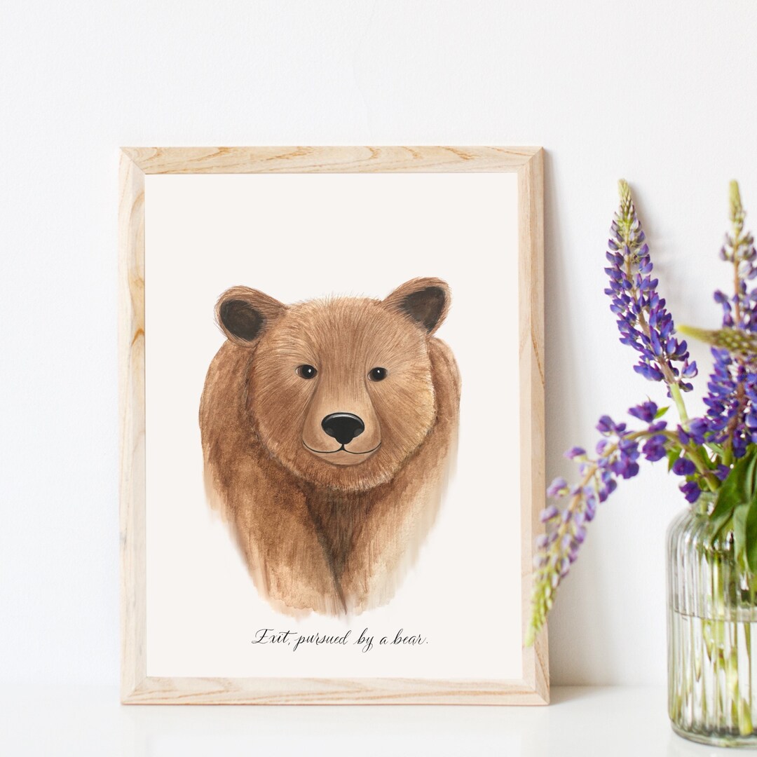 Exit Pursued by A Bear Art Print | Shakespeare Wall Art | Quote Wall ...