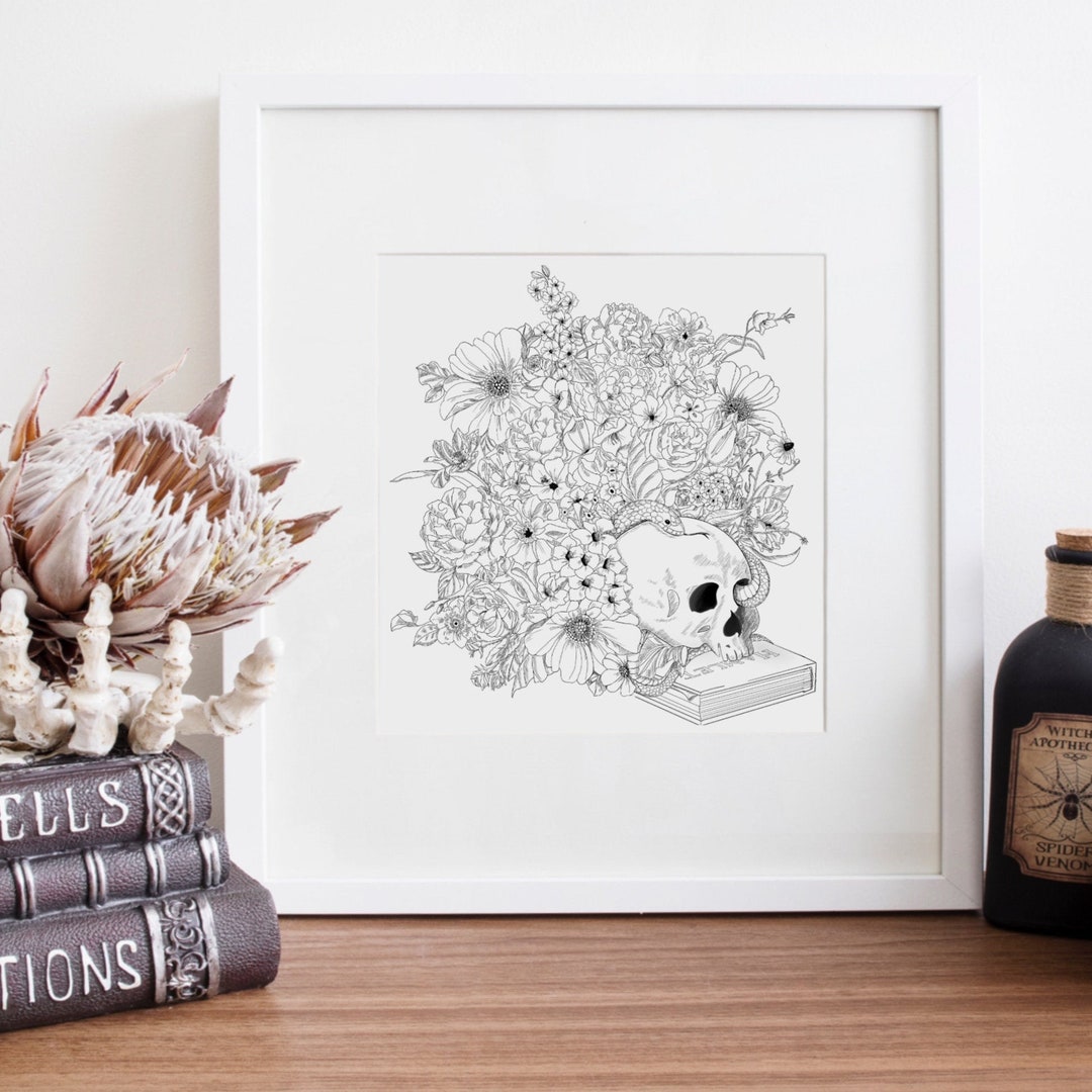 Shakespeare Inspired Still Life Art Print | Hamlet Art Print | Skull ...
