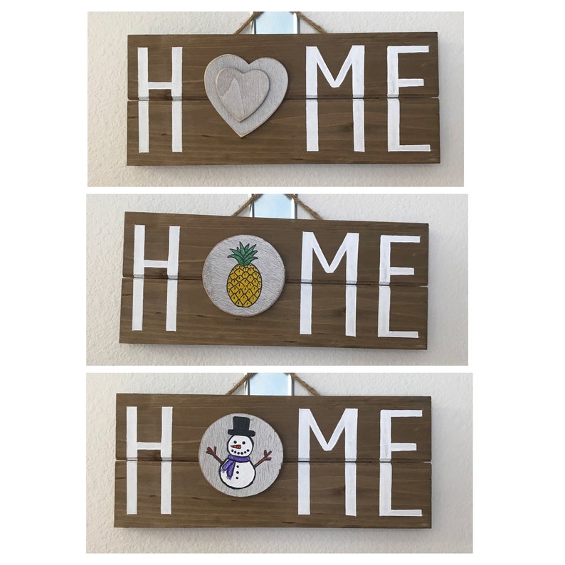 Interchangeable “HOME” Sign - Etsy