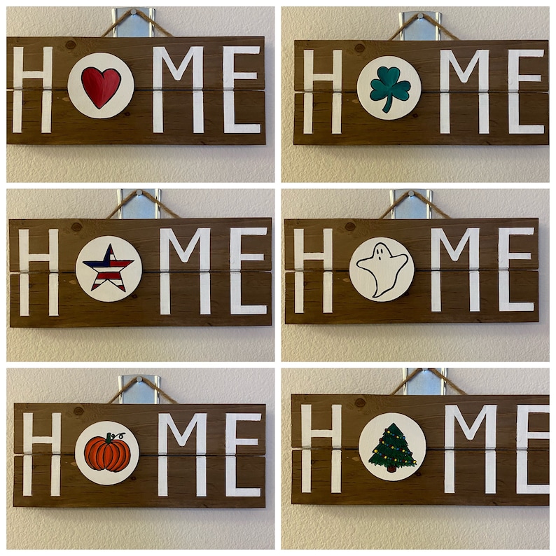 Interchangeable HOME Sign | Etsy