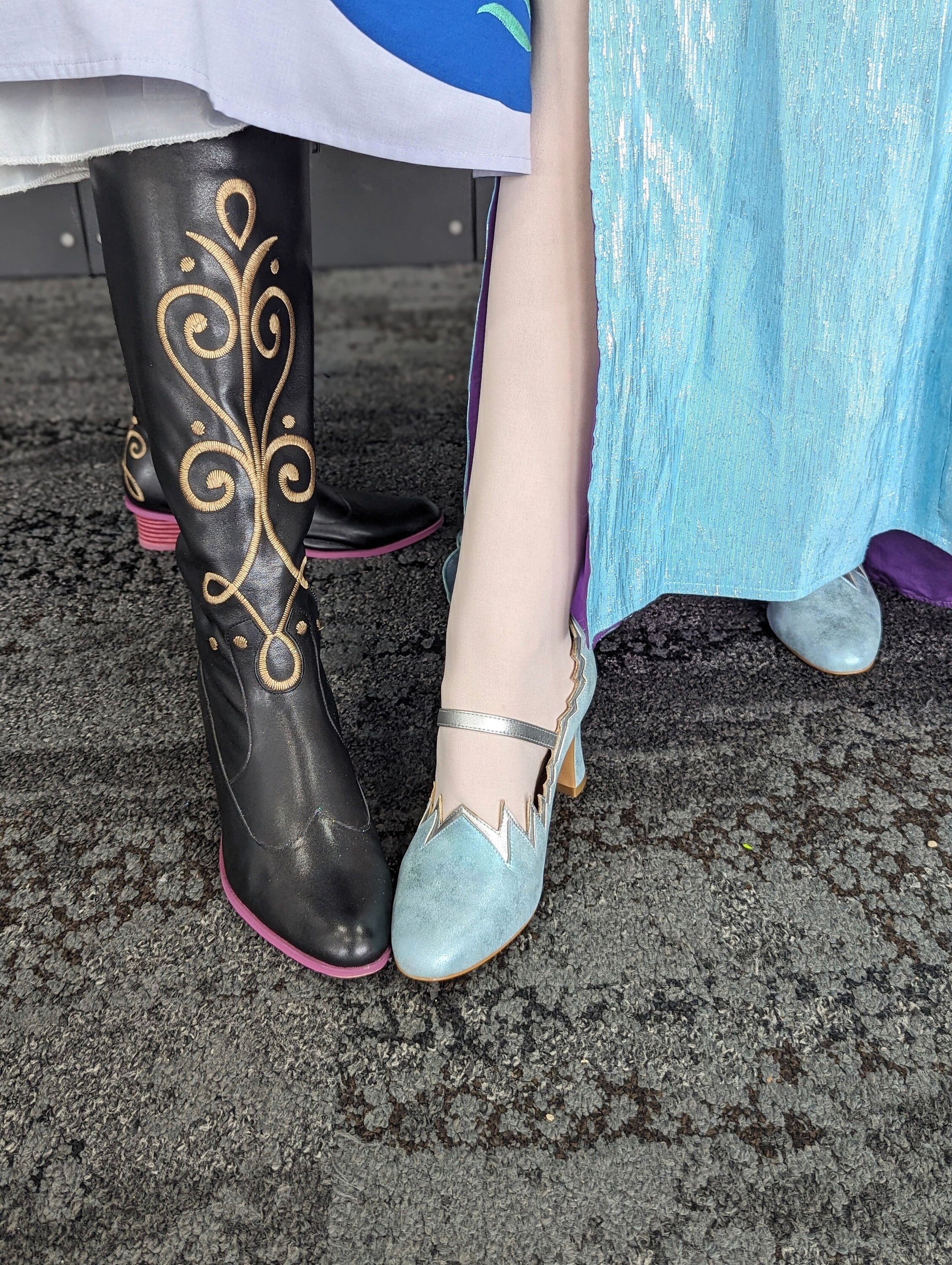 Mauve Heel Ice Princess F1 Park Inspired Boots- READY TO SHIP - Etsy