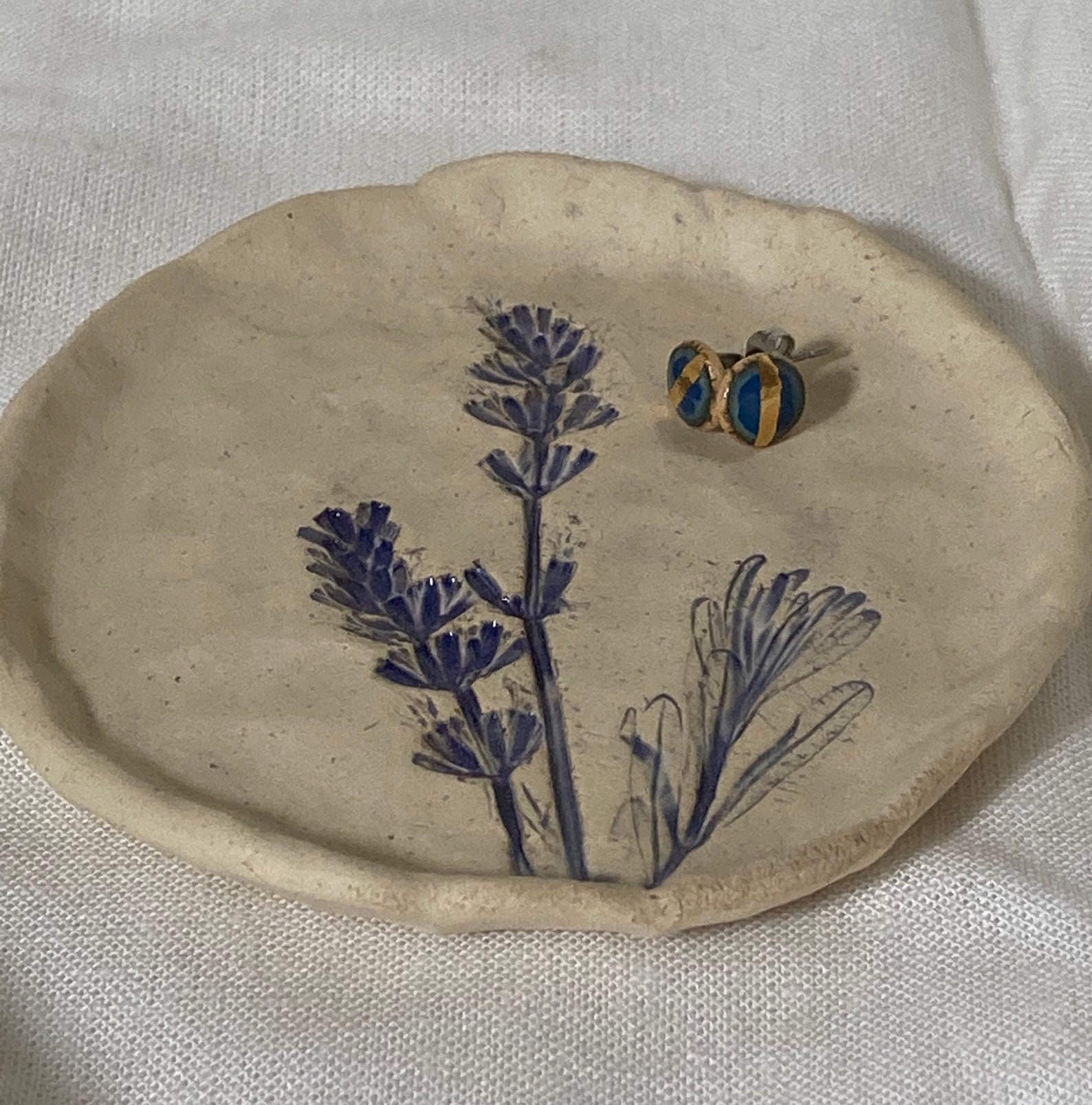 Round Lavender Dish - Etsy