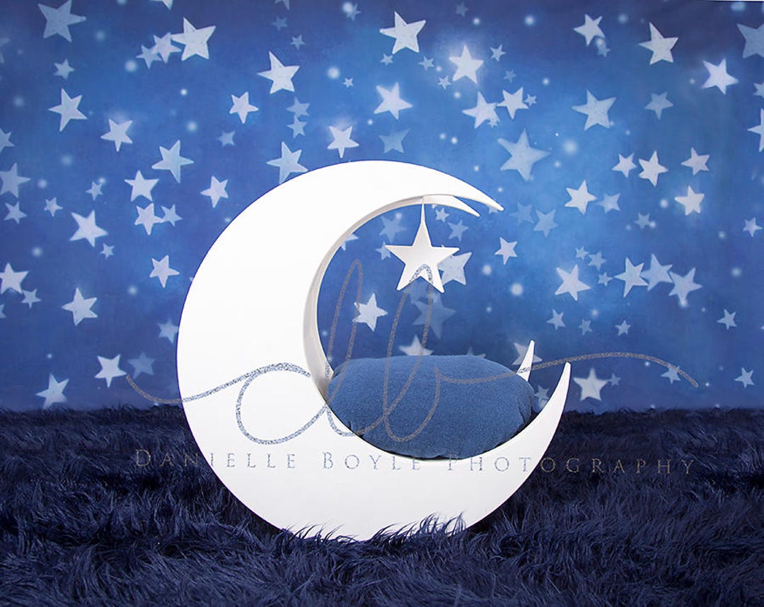 Moon Digital Backdrop Baby Boy - Etsy