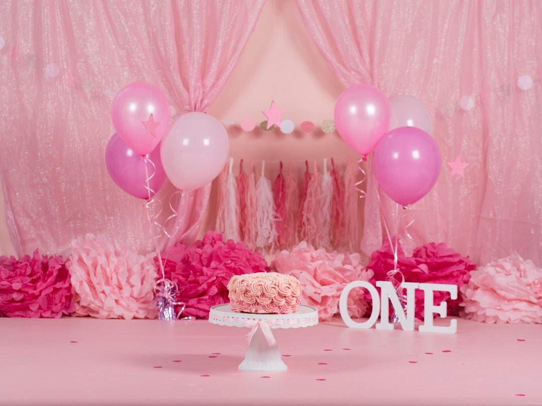 Bright Pink Digital Backdrop - Etsy