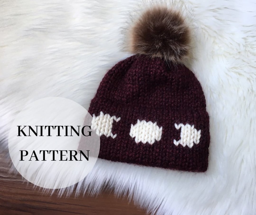 Phases of the Moon Toque PDF Knitting Pattern Knit Moon - Etsy
