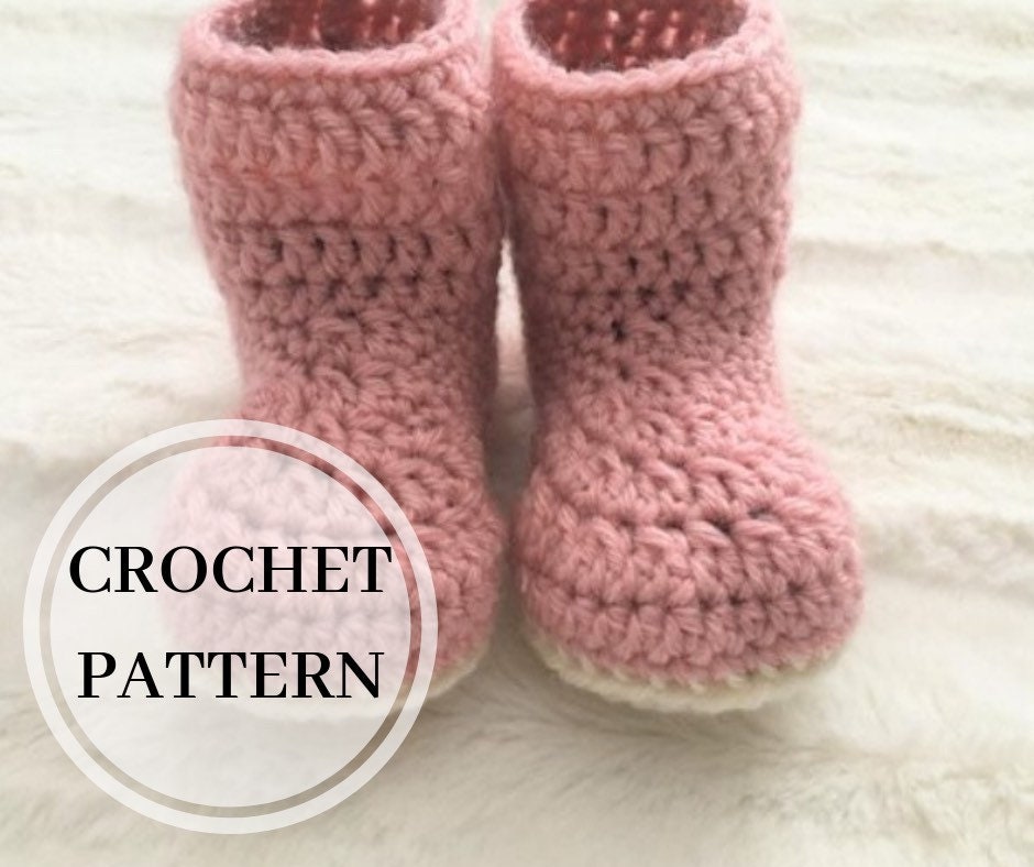 PDF PATTERN Simple Baby Booties Crochet PDF Pattern 6-12 | Etsy