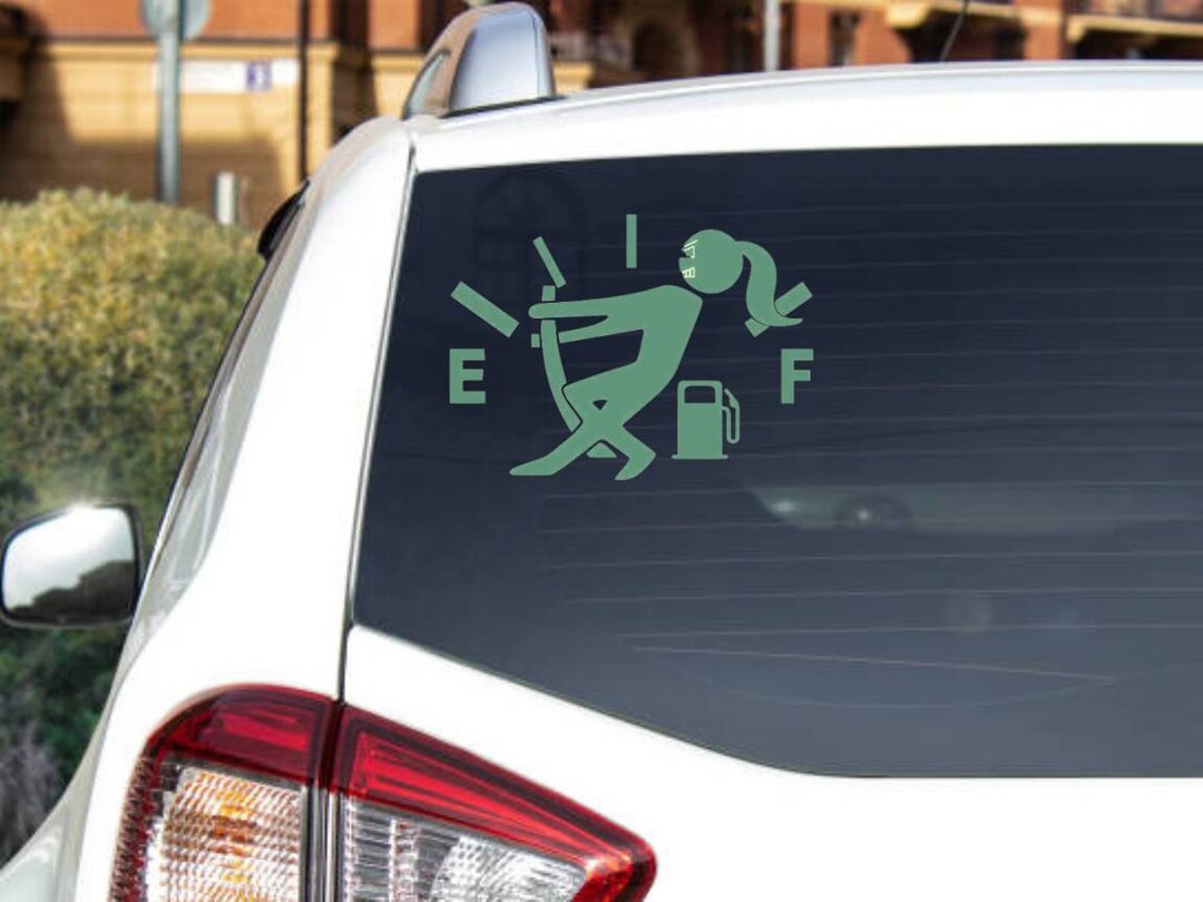 Empty Gas Decal/ Funny Car Decals/ Girl Gas Car Decals/mom Decals ...