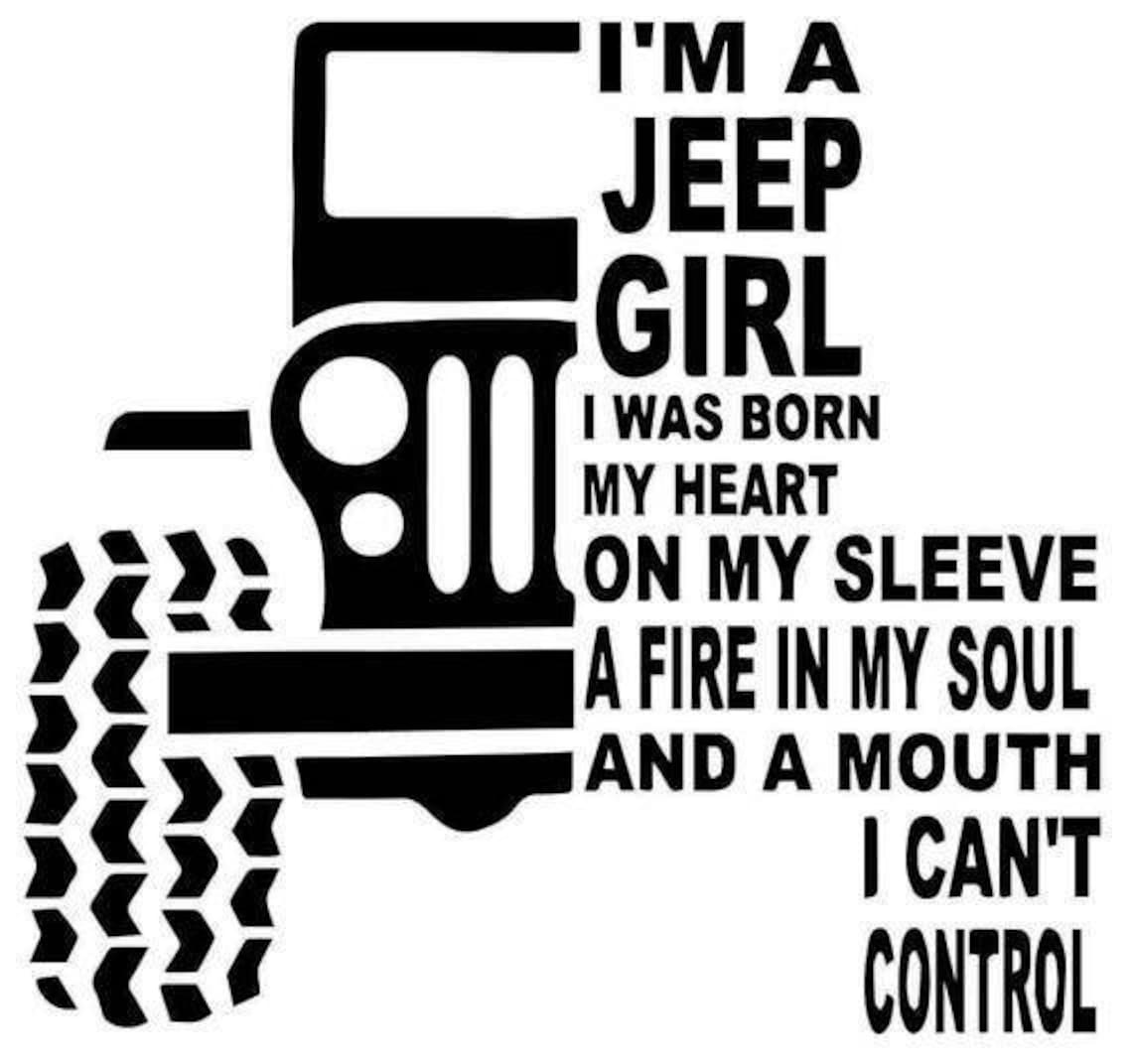 Jeep Girl Decal Vehicle Decals Mom Decals Dad Decals Funny Etsy