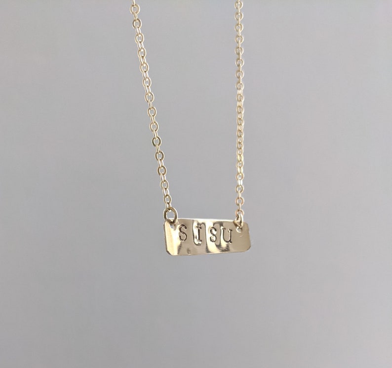 SISU Necklace / SISU Bar Necklace / SISU Jewelry / Sisu / | Etsy