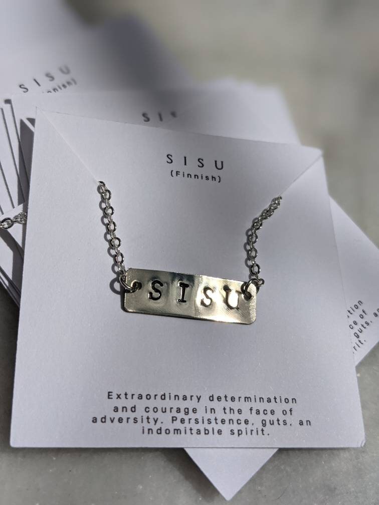 SISU Silver Bar Necklace / SISU Necklace / SISU Jewelry / | Etsy