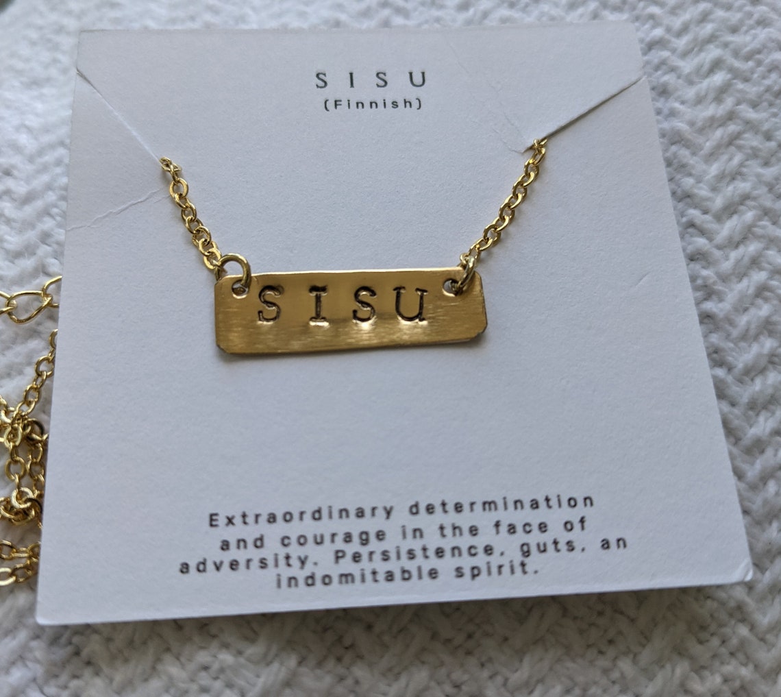SISU Necklace / SISU Bar Necklace / SISU Jewelry / Sisu / | Etsy