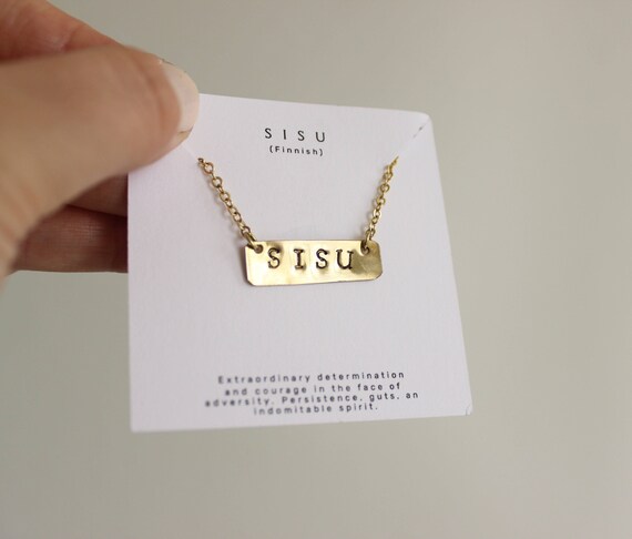 SISU Necklace / SISU Bar Necklace / SISU Jewelry / Sisu / | Etsy