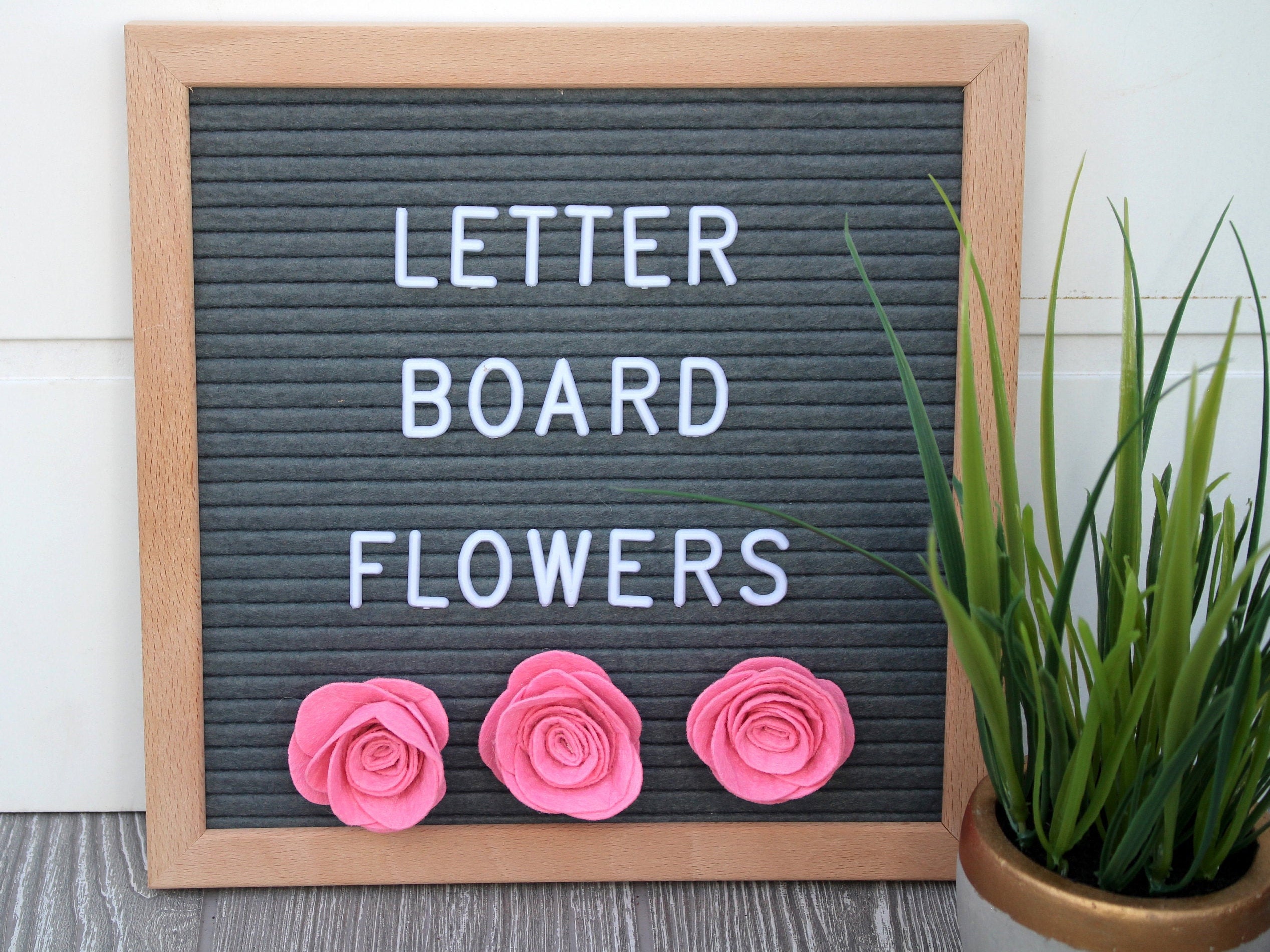 Letter Board Flowers 3 Pack Of Pink Roses Felt Flower Add | Etsy