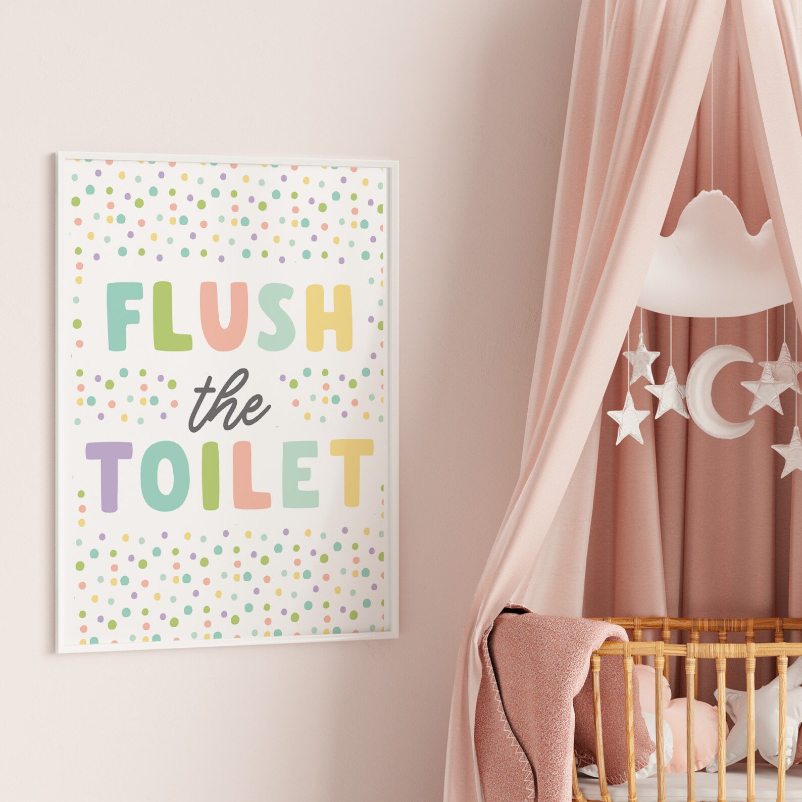 Flush the Toilet, Nursery Bathroom Decor Kids Bathroom Art Printable ...