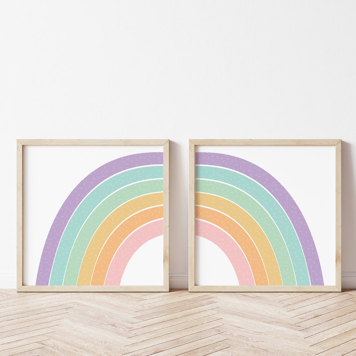 Pastel Nursery Rainbow Print Set of 2 Prints Rainbow Kids - Etsy Canada
