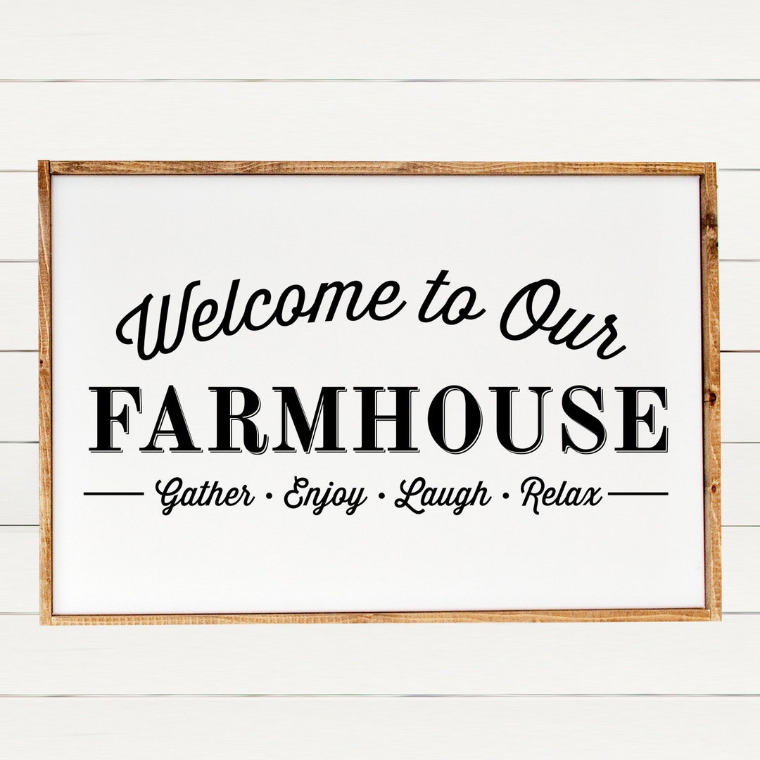 Welcome to Our Farmhouse Printable Wall Art for Modern Farmhouse Home ...