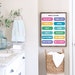 Rainbow Months of the Year Poster, Playroom Educational Poster, Rainbow ...