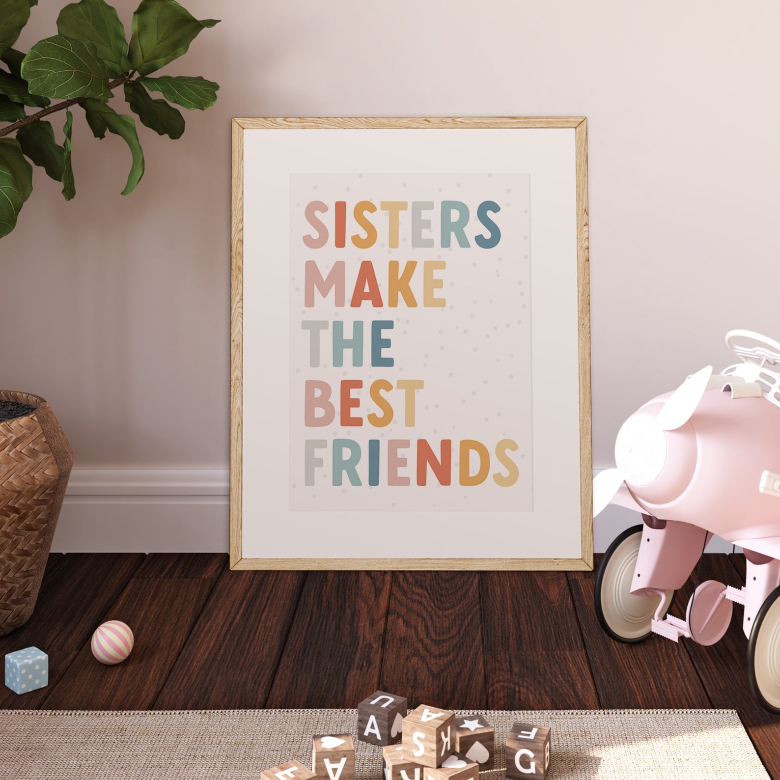 Sisters Make the Best Friends Printable Art Rainbow Art - Etsy Canada