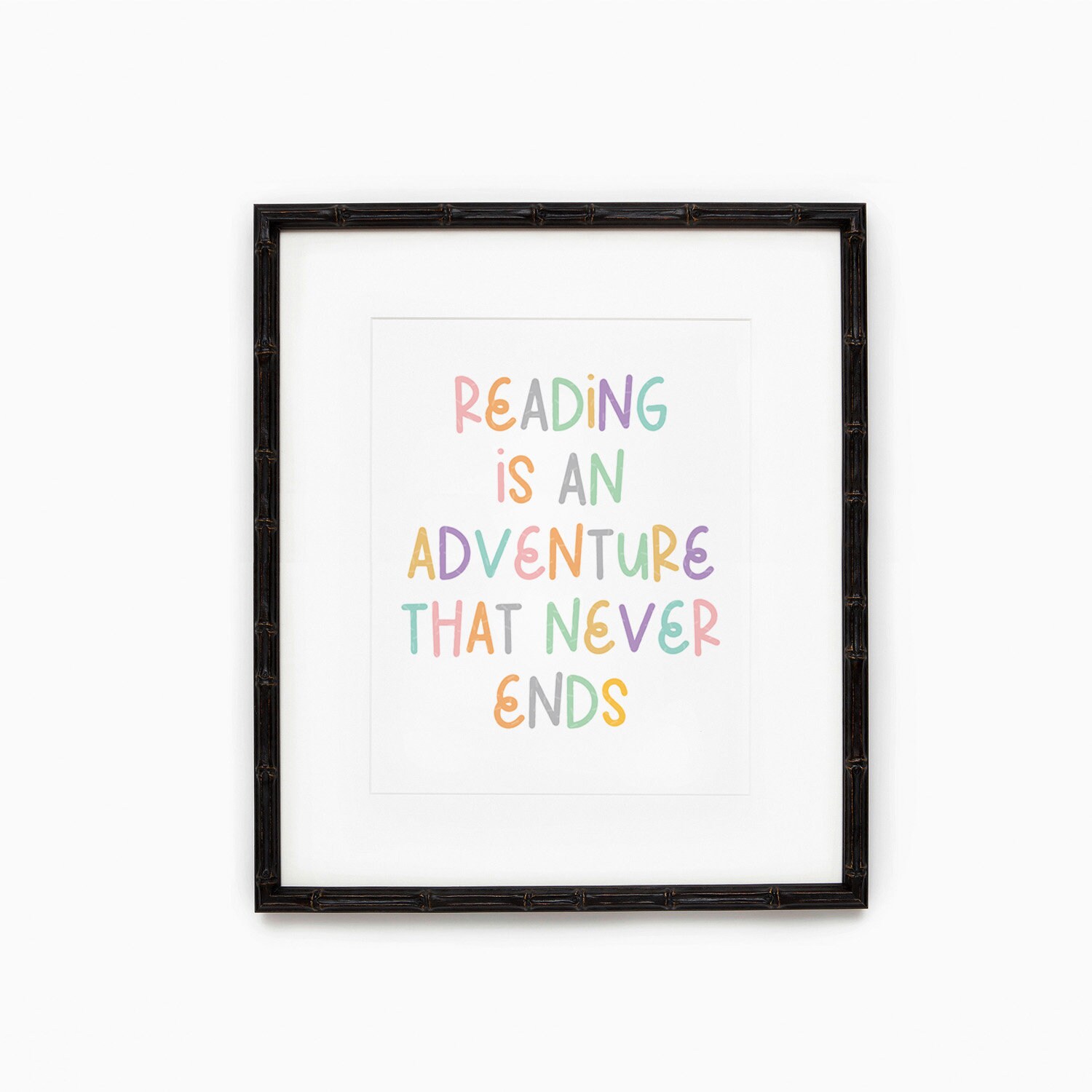 Reading is an Adventure That Never Ends Pastel Nursery Quote Print ...