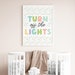 Turn off the Lights Bathroom Rules Poster, Pastel Kids Bathroom Print ...