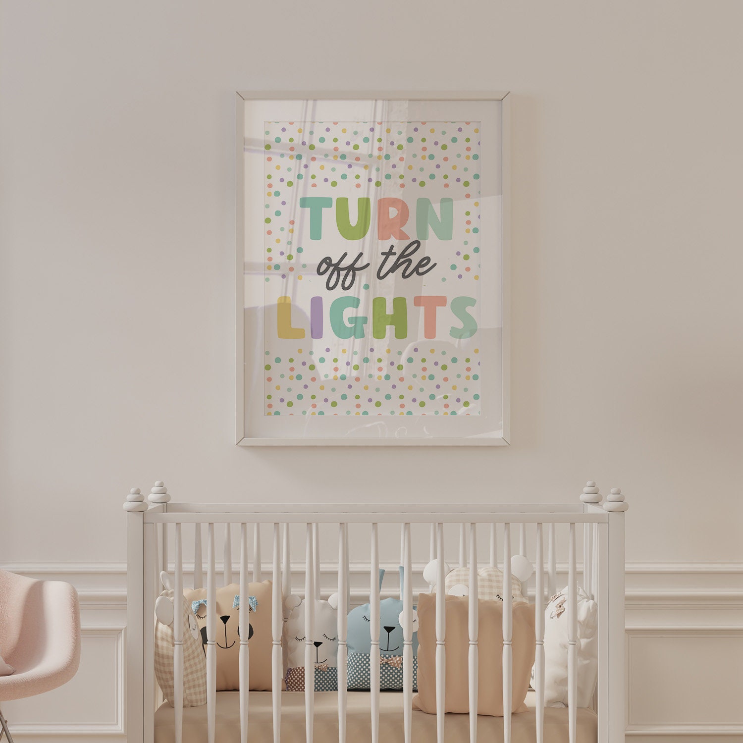 Turn off the Lights Bathroom Rules Poster, Pastel Kids Bathroom Print ...