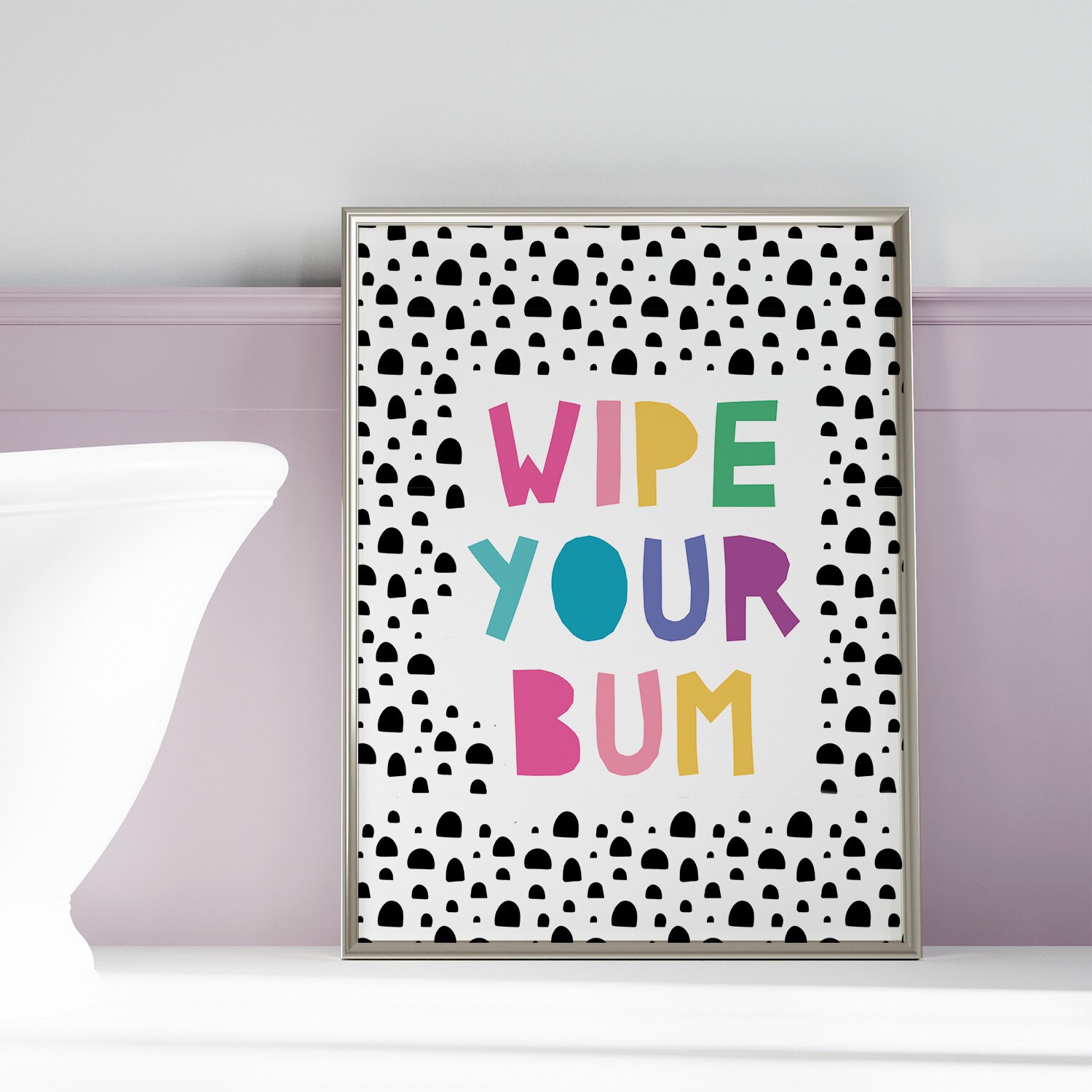 Wipe Your Bum, Bathroom Printable, Boys Bathroom Wall Art, Bathroom ...