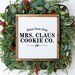 Mrs. Claus Cookie Co. Printable Wall Art, Farmhouse Style Christmas ...