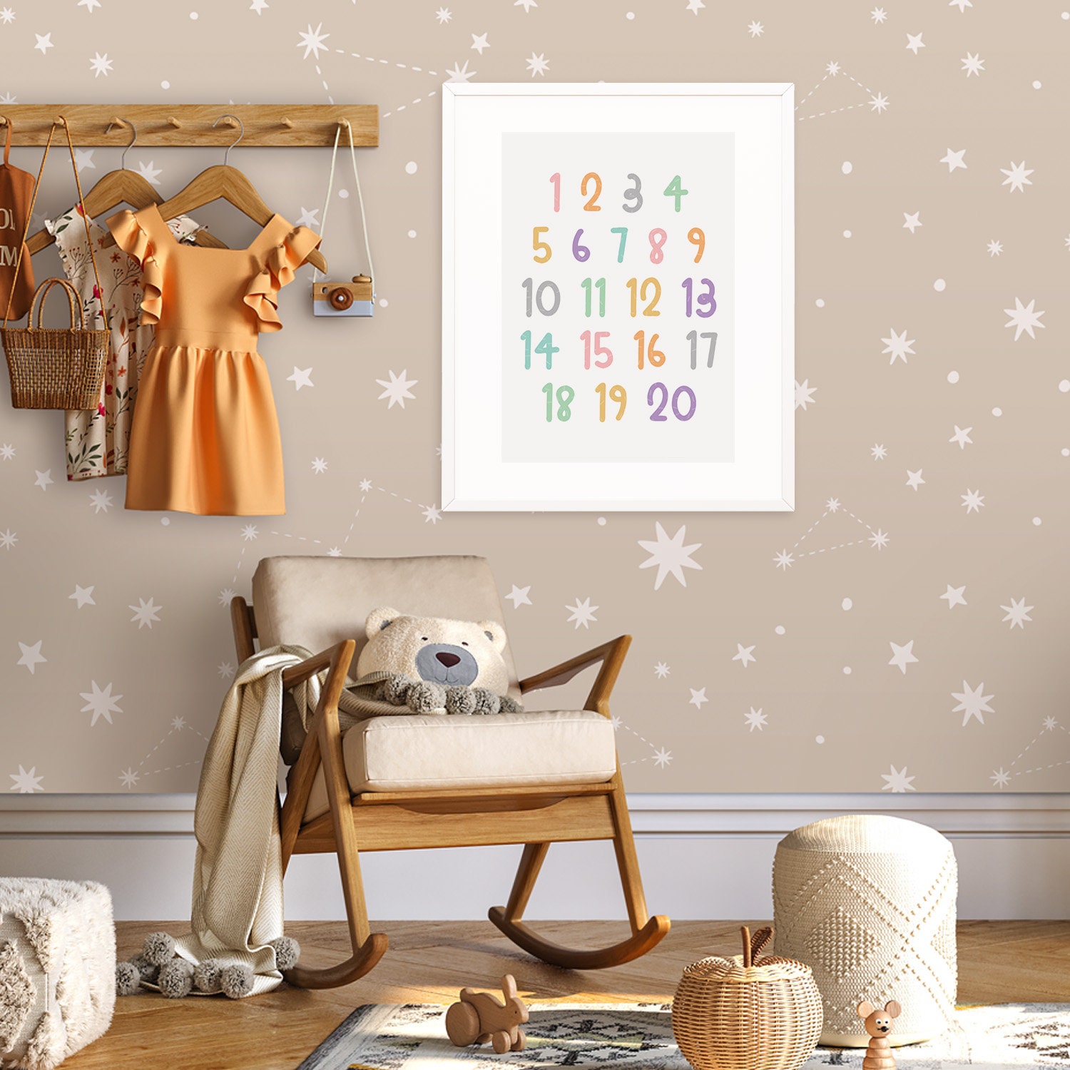 123 Pastel Nursery Numbers Art Print, Numbers Wall Prints, Learning ...