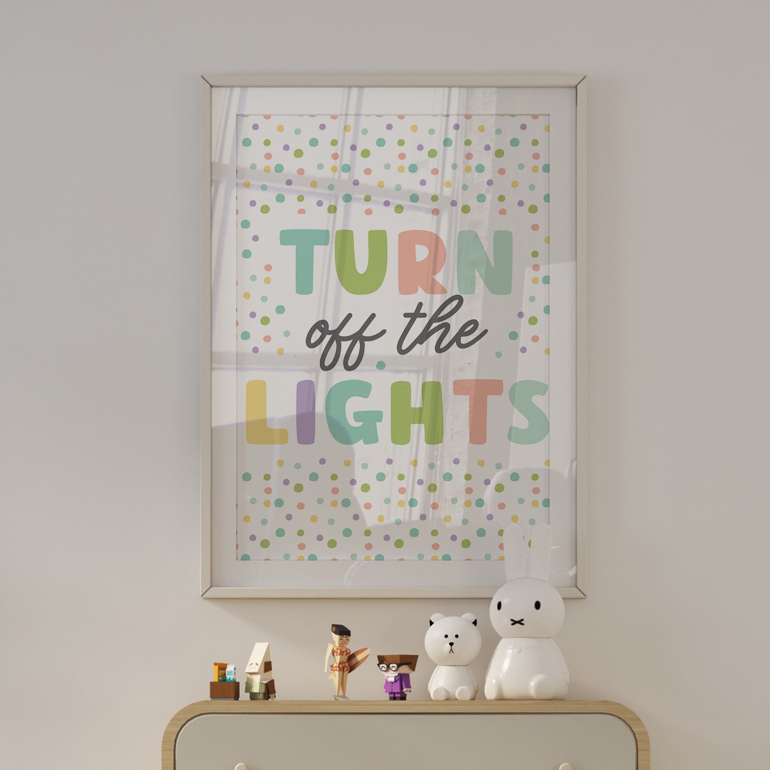 Turn off the Lights Bathroom Rules Poster, Pastel Kids Bathroom Print ...