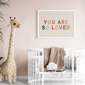 You Are so Loved Printable Wall Art, Boho Nursery Decor, Playroom Art ...