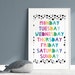 Rainbow Days of the Week, Playroom Educational Poster, Rainbow Nursery ...