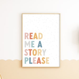 Read Me A Story Please Printable, Let's Read Print, Let's Read Sign ...