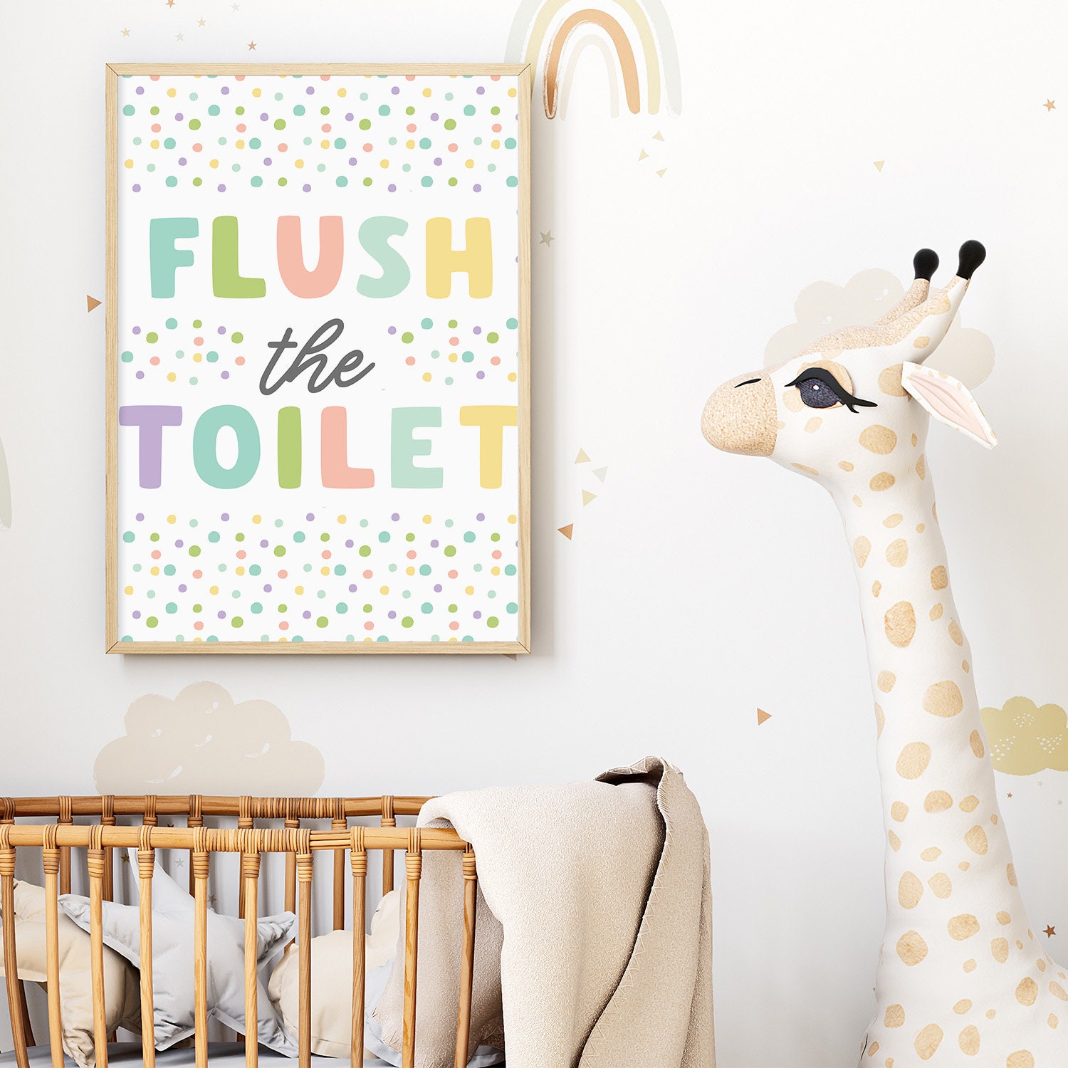 Flush the Toilet, Nursery Bathroom Decor Kids Bathroom Art Printable ...