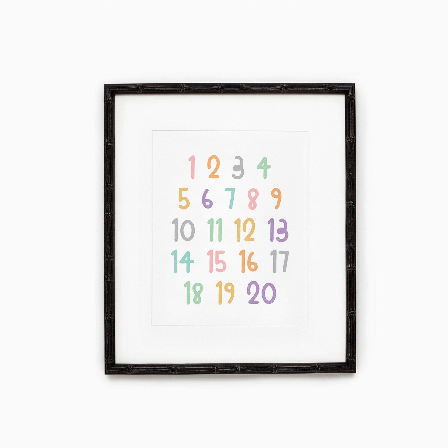123 Pastel Nursery Numbers Art Print, Numbers Wall Prints, Learning ...