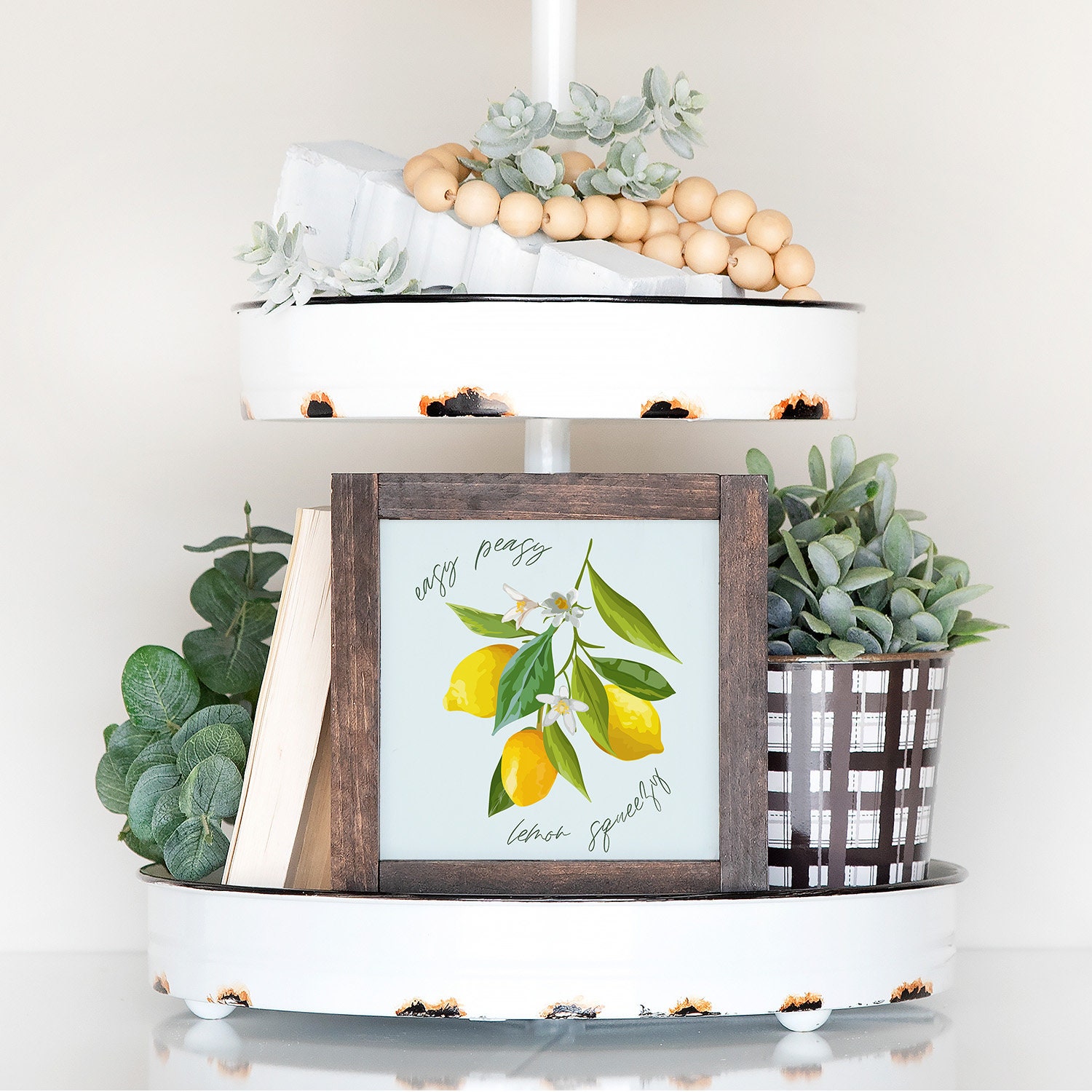 Easy Peasy Lemon Squeezy Digital Art Print, Lemon Artwork, Summer Decor ...