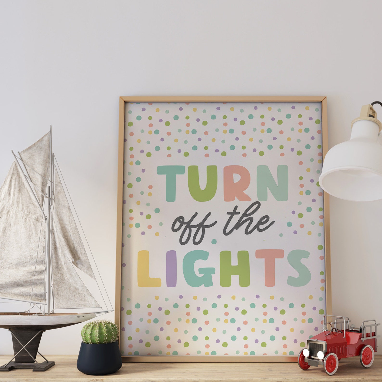 Turn off the Lights Bathroom Rules Poster, Pastel Kids Bathroom Print ...