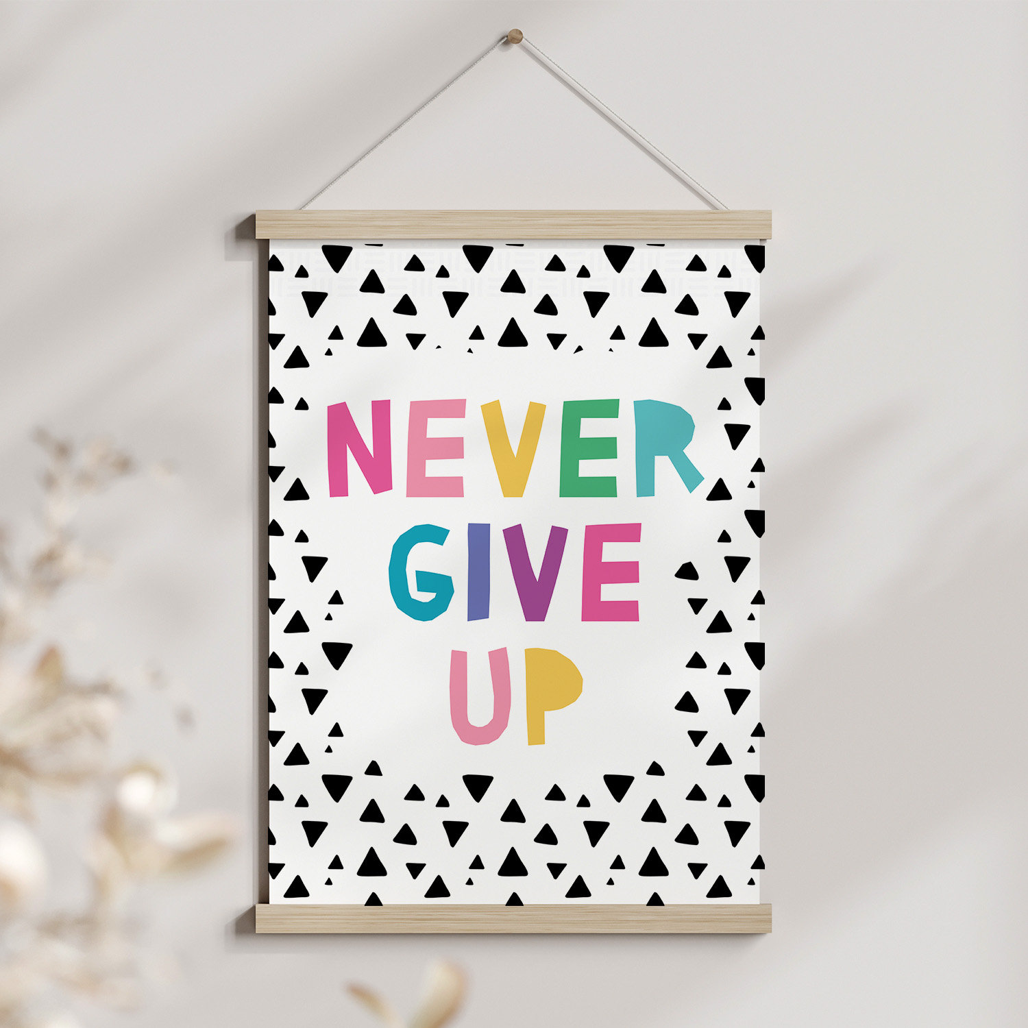 Never Give up Printable, Playroom Posters, Motivational Kids Poster ...