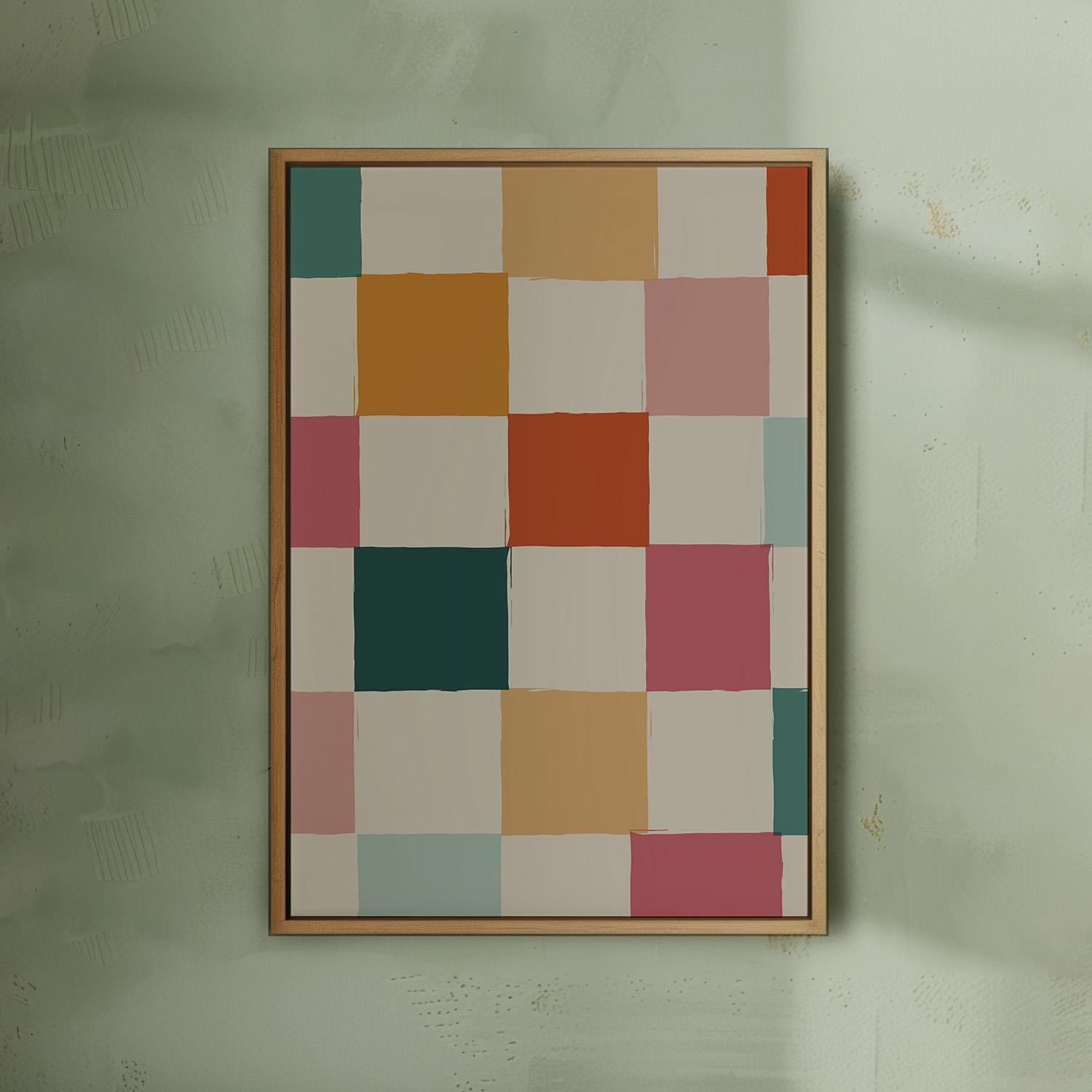 Retro Rainbow Checkered Poster, Cool Wall Decor, Aesthetic Wall ...